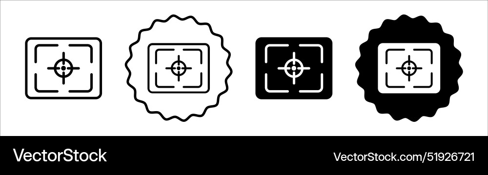 Camera focus frame icon symbol set collection Vector Image