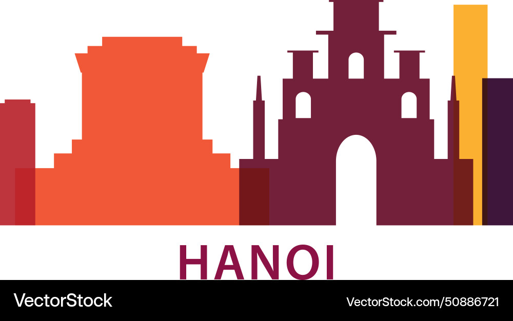 Hanoi banner Royalty Free Vector Image - VectorStock
