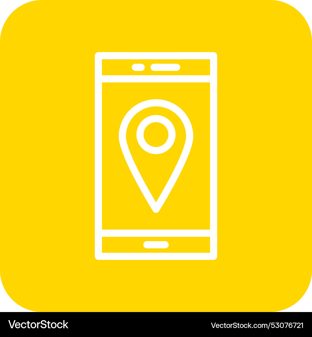 Mobile location icon design Royalty Free Vector Image