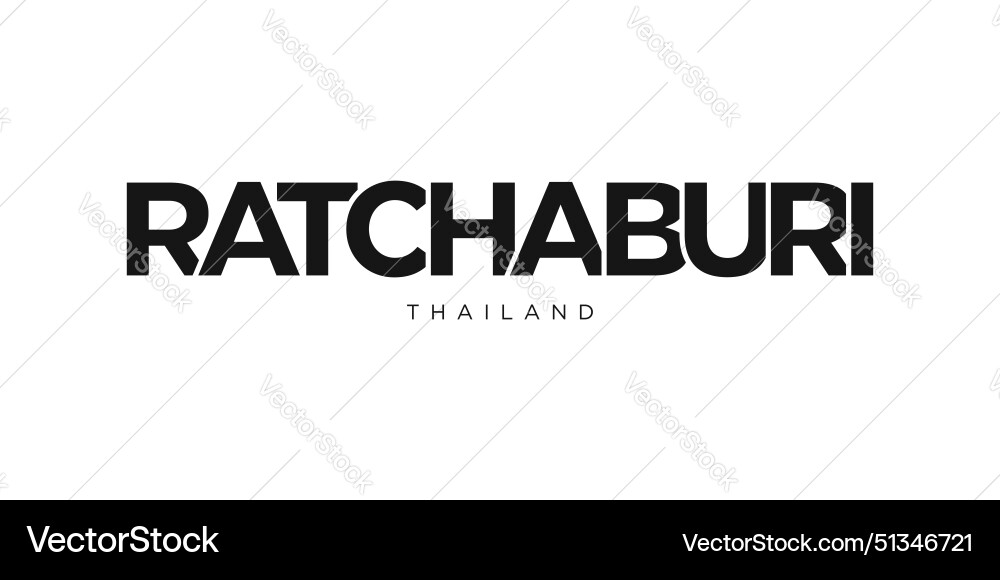 Ratchaburi in the thailand emblem design Vector Image