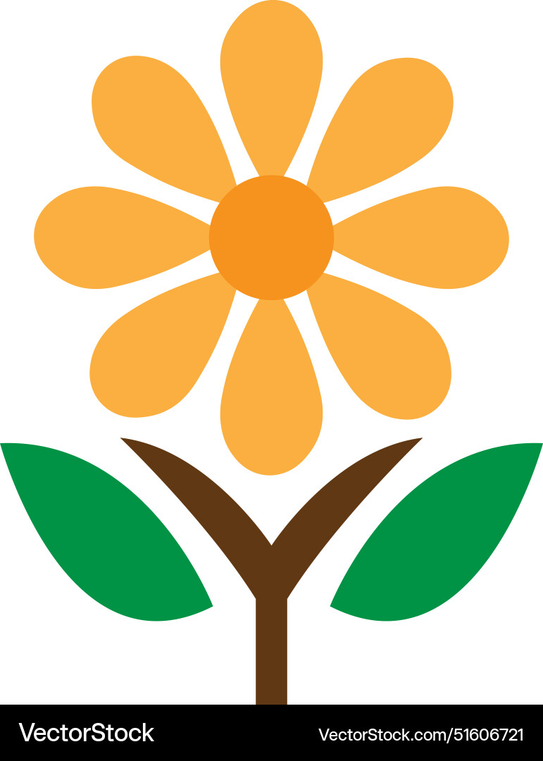 Sunflower icon design template isolated Royalty Free Vector