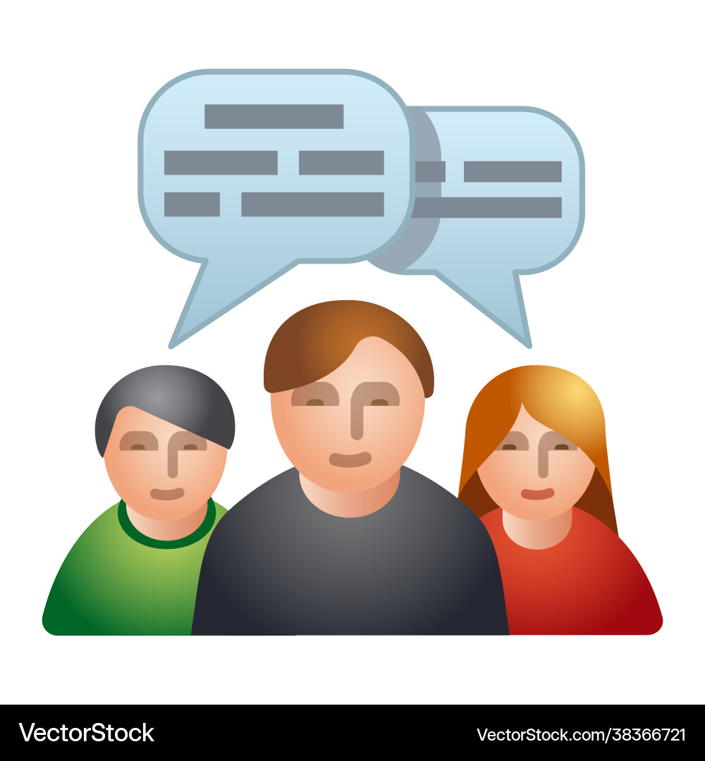 Teamwork messages chat icon Royalty Free Vector Image