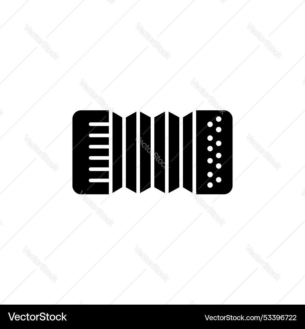 Accordion line icon isolated on white background Vector Image