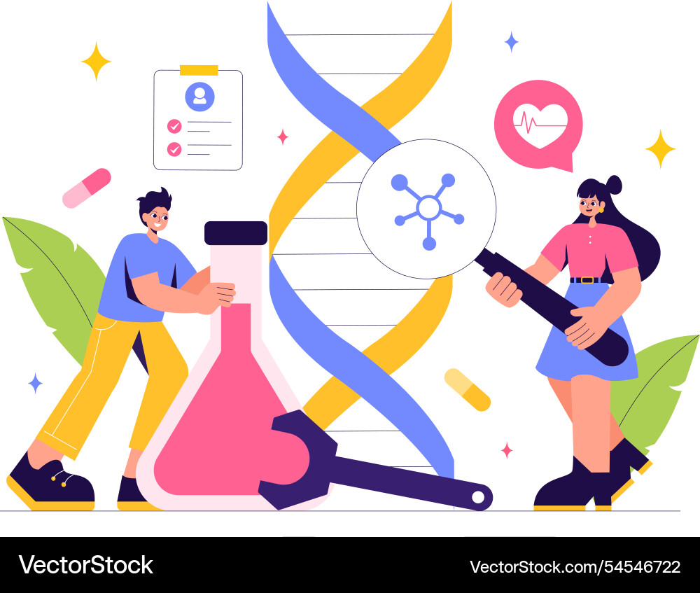 Biohack featuring technological processes Vector Image