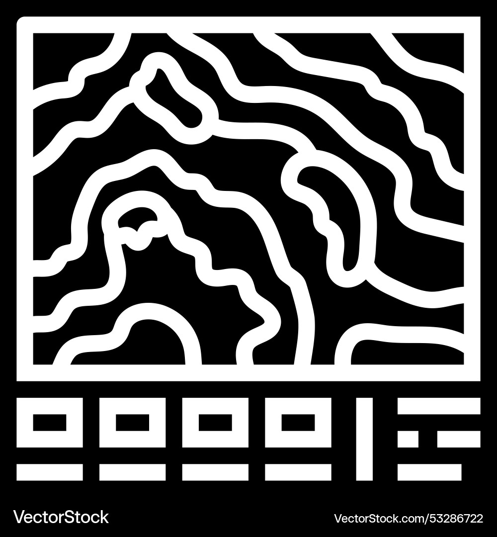 Geologic mapping mining glyph icon Royalty Free Vector Image