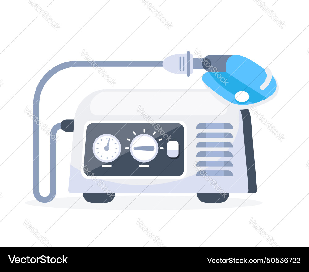Nebulizer compressor inhaler with long air tube Vector Image