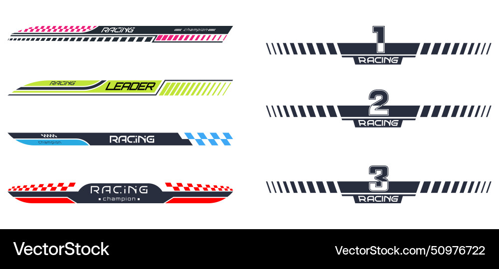 Racing a sample of the design team Royalty Free Vector Image