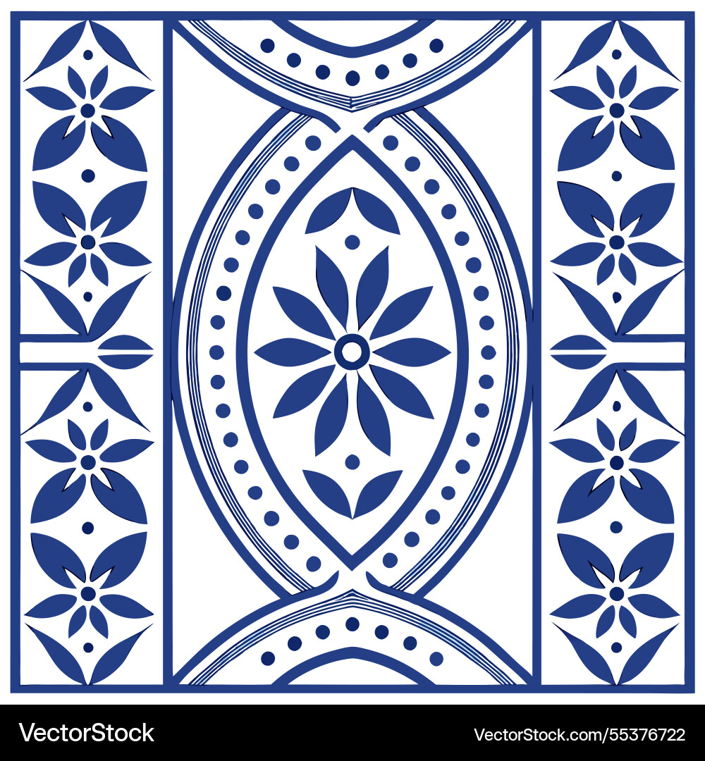 Traditional moroccan zellige borders Royalty Free Vector