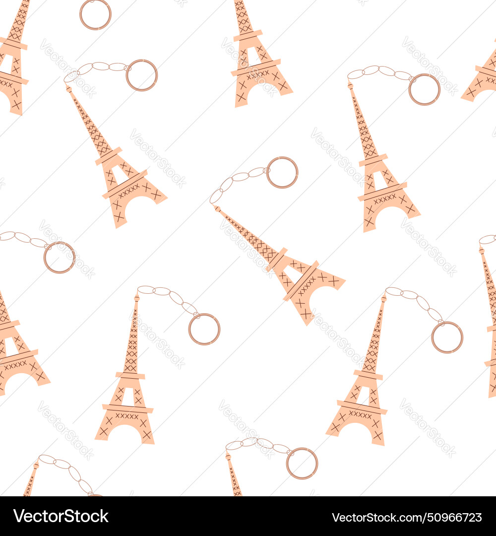 Eiffel tower seamless pattern paris symbol Vector Image