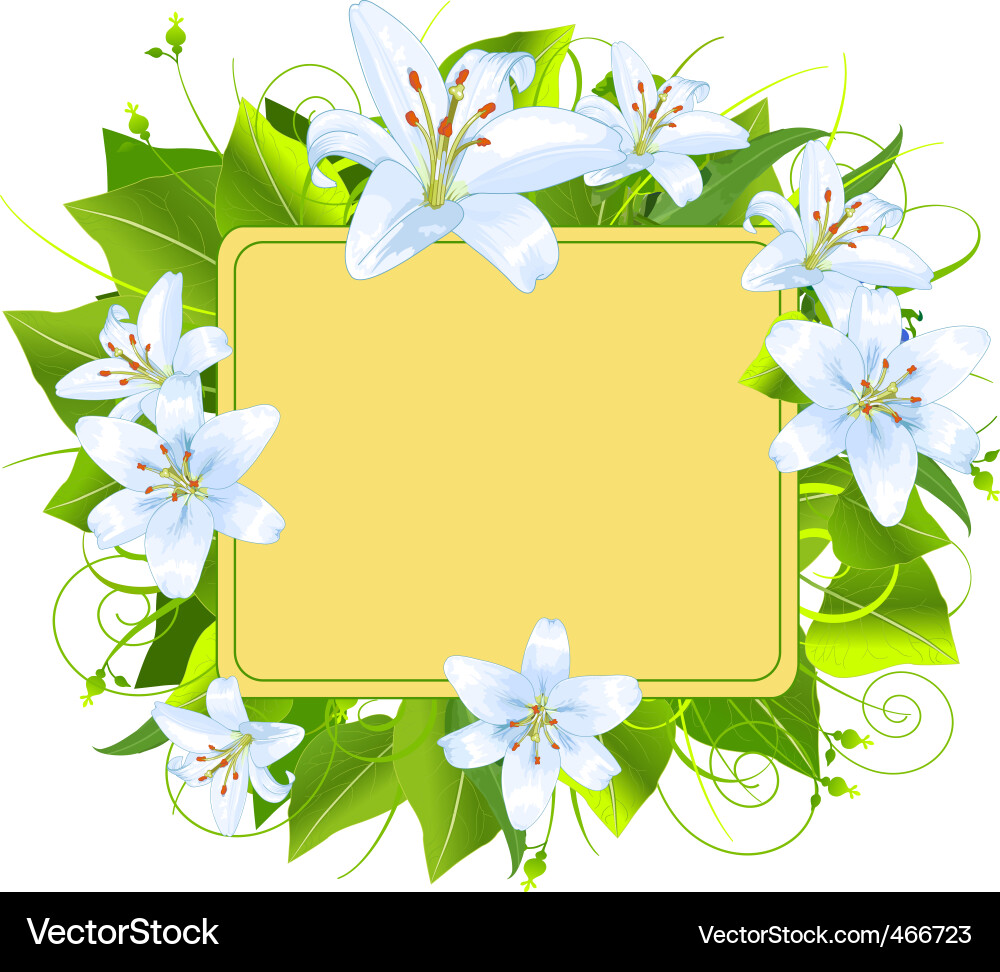 Floral Easter Frame Royalty Free Vector Image - VectorStock
