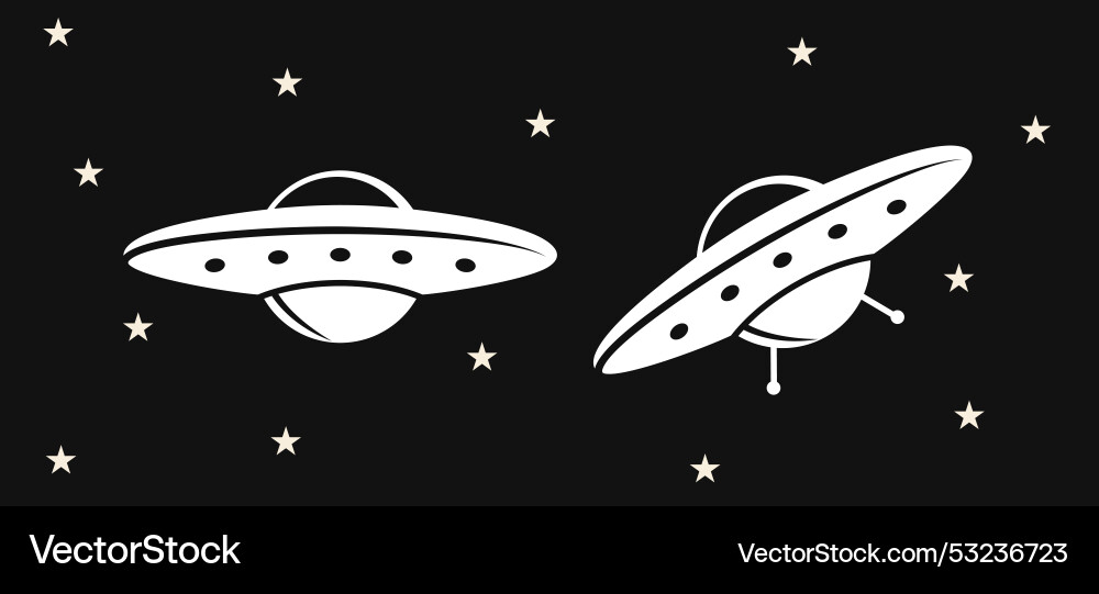 Flying saucer Royalty Free Vector Image - VectorStock