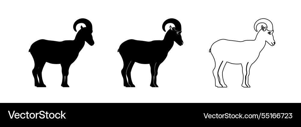 Mountain ram icon Royalty Free Vector Image - VectorStock