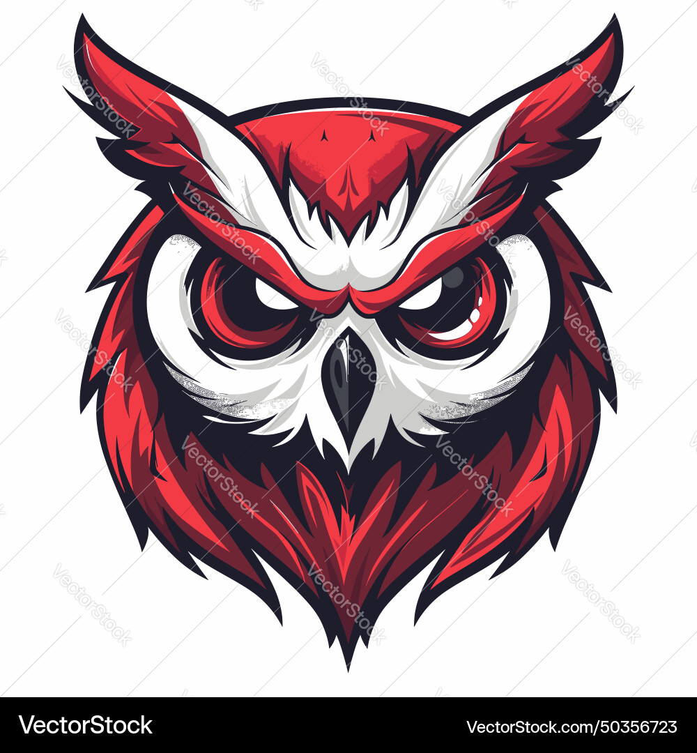Owl esport logotype icon sticker logo Royalty Free Vector