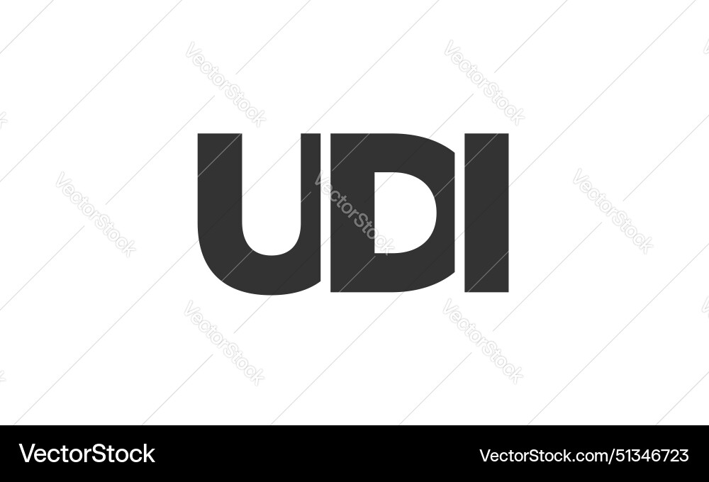 Udi logo design template with strong and modern Vector Image