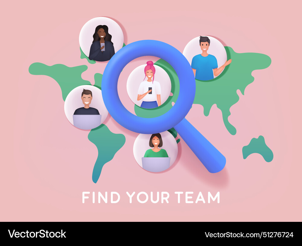 Head hunting concept human resource Royalty Free Vector