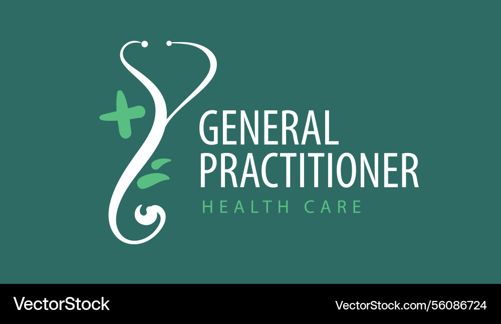 Logo for general practitioner Royalty Free Vector Image