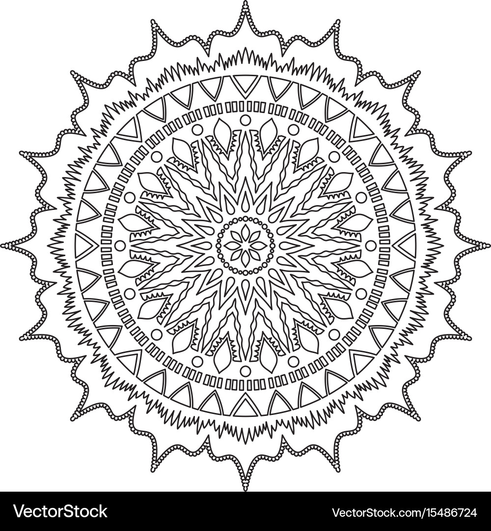 Mandala round pattern Royalty Free Vector Image