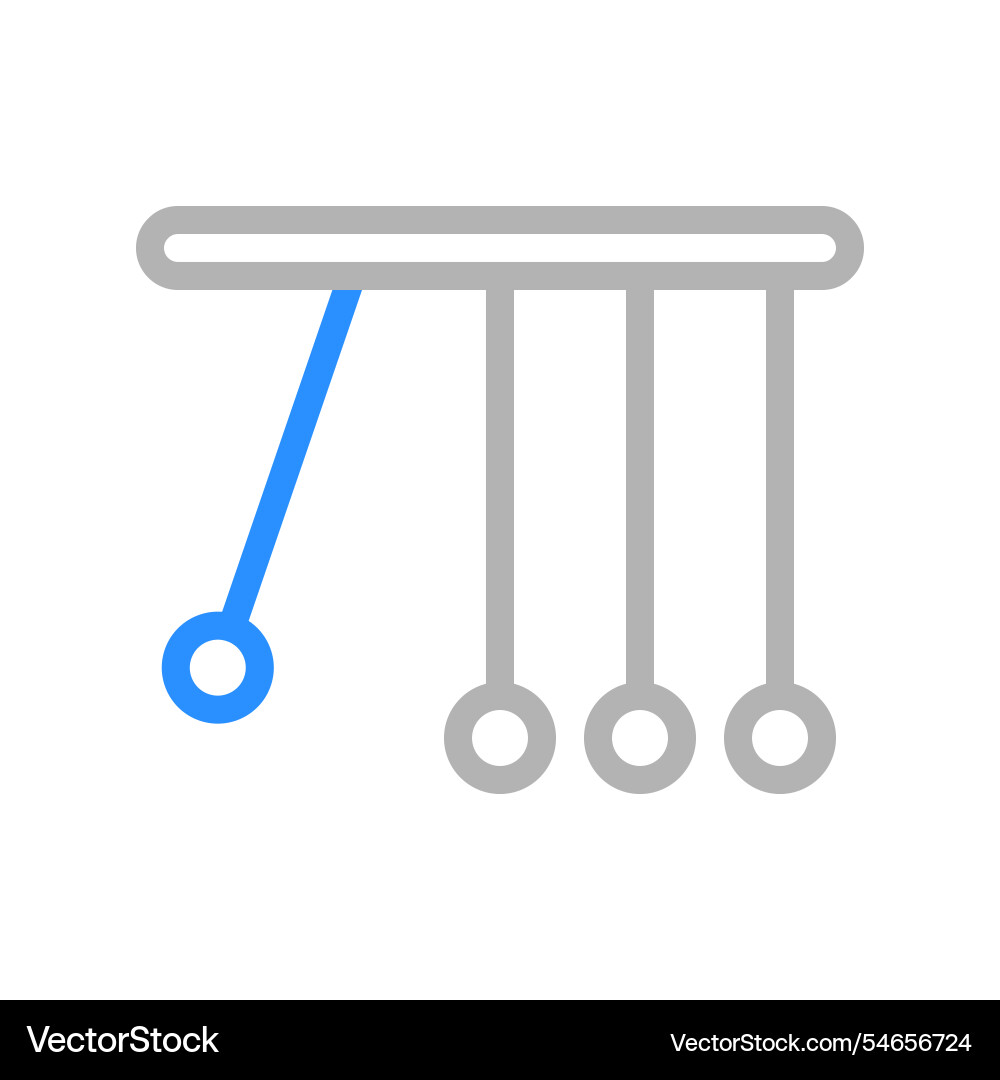 Newtons cradle in motion concept of physics Vector Image