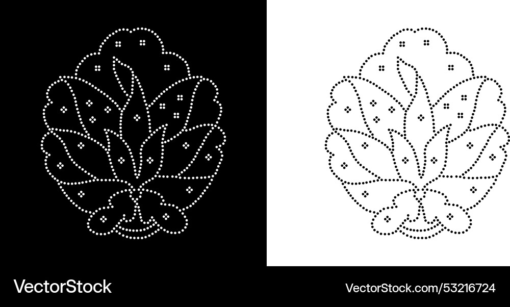 Rhinestone flower design Royalty Free Vector Image