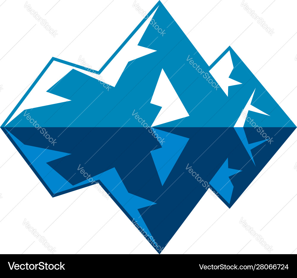 Symbol arctic winter ice mountain iceberg Vector Image