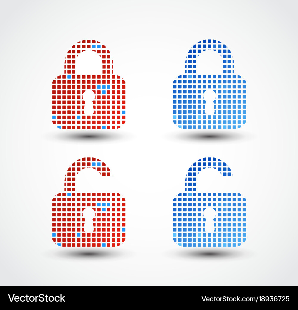 Lock - Pixel-Symbol Lizenzfreies Vektorbild - VectorStock