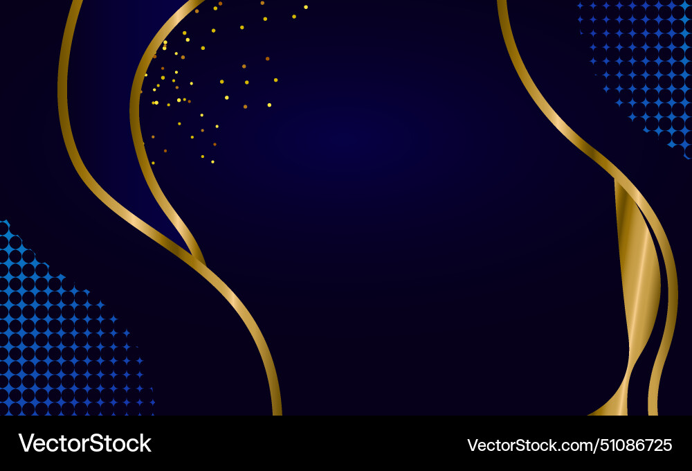 Realistic abstract luxury blue and gold background