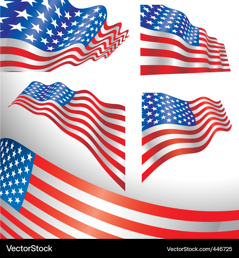 Distorted American Flag Vector Images (30)