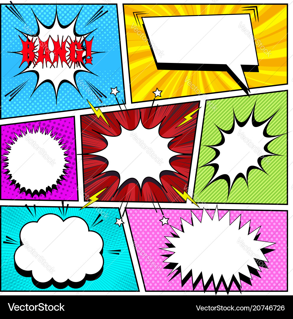 Comic book background Royalty Free Vector Image