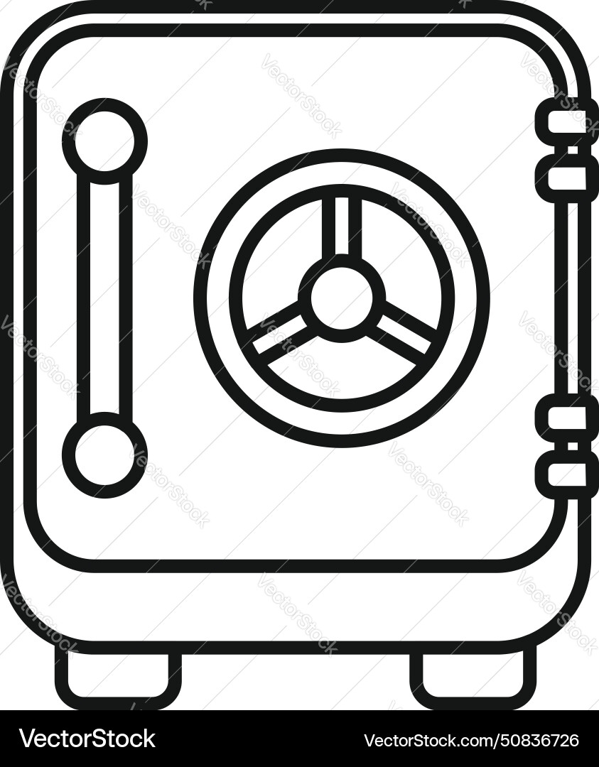 Door deposit room icon outline fast Royalty Free Vector