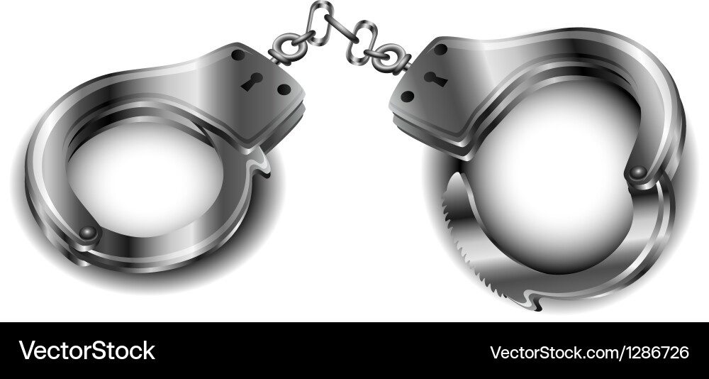 Handcuffs Royalty Free Vector Image - VectorStock
