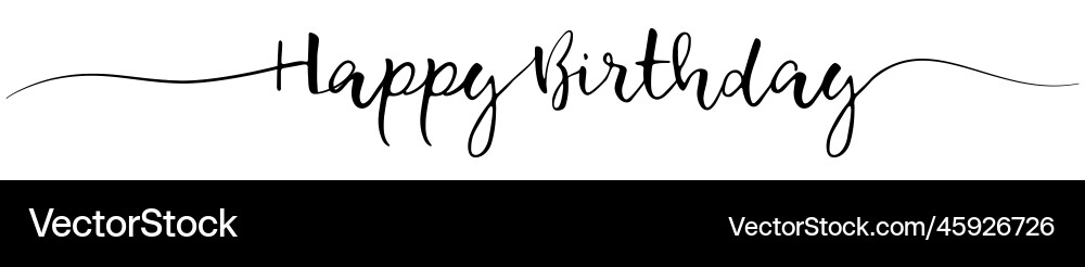Happy birthday handwritten lettering Royalty Free Vector