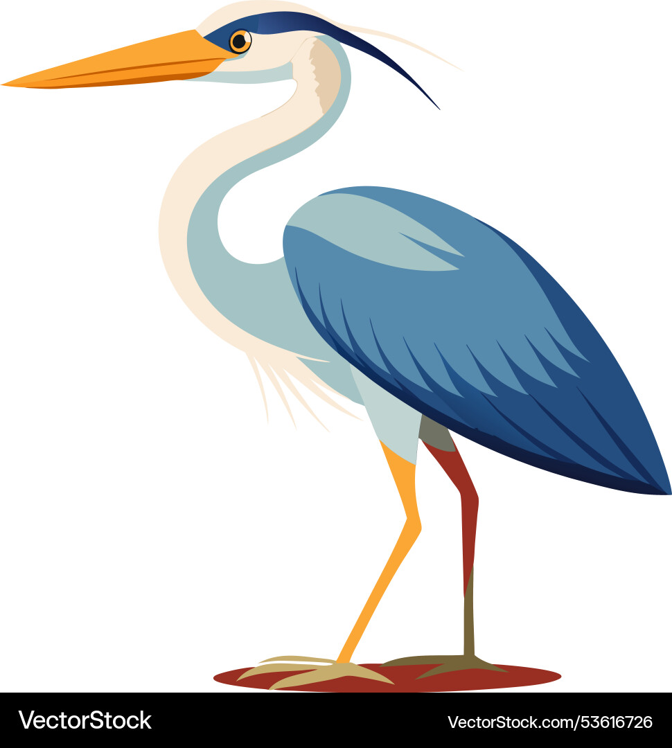 Heron egret bird silhouette logo icon Royalty Free Vector