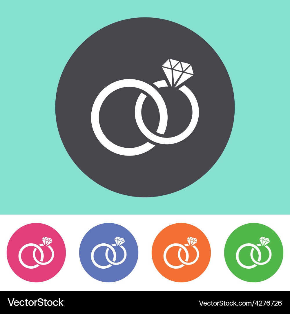 Hochzeit Ringe Icon Lizenzfreies Vektorbild - VectorStock
