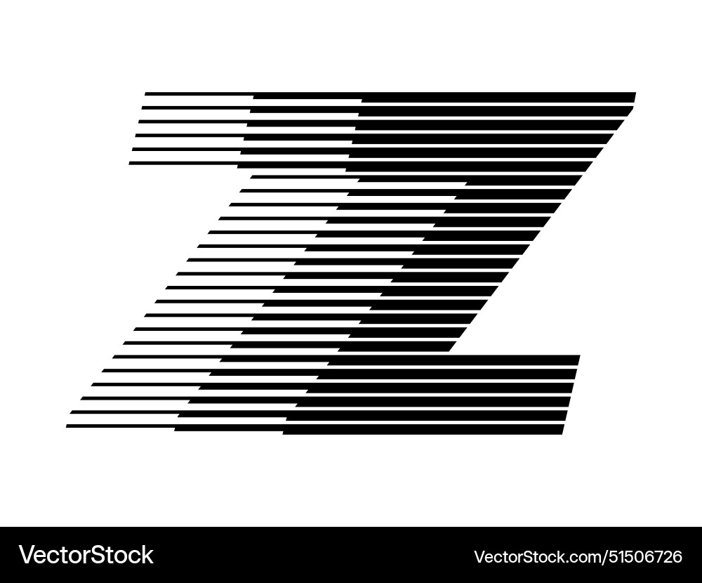 Letter z abstract stripes line logo Royalty Free Vector