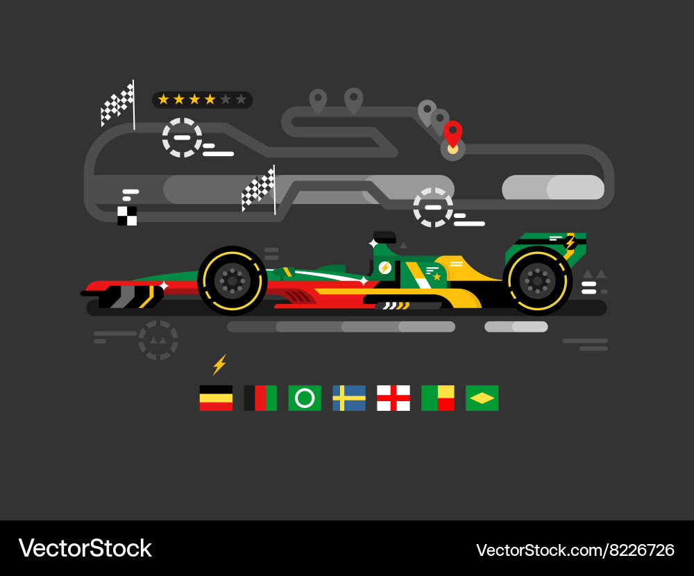 Motorsport formula one Royalty Free Vector Image