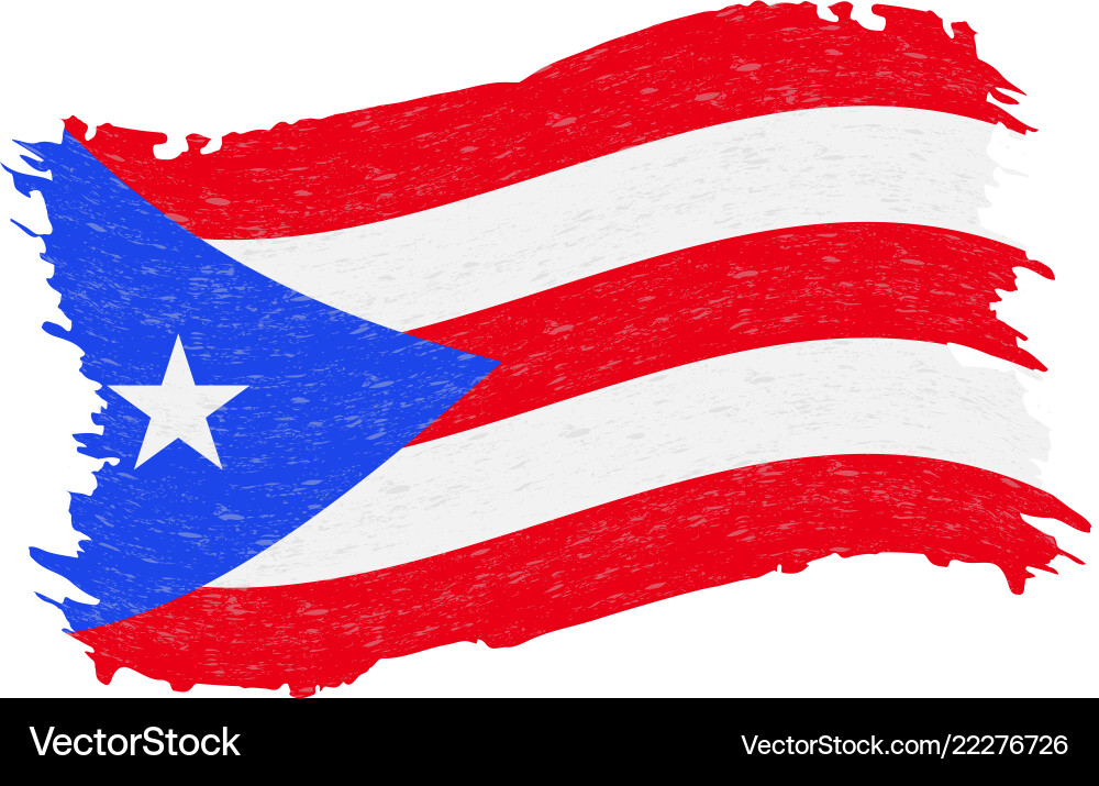 Puerto Rico Flag Grunge Abstract Royalty Free Vector Image