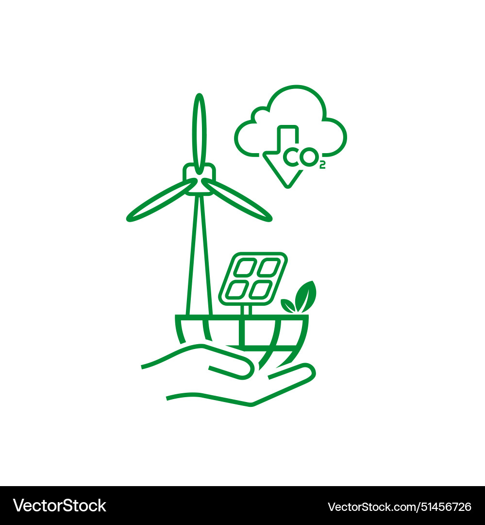 Reducing co2 emissions to stop climate change sign