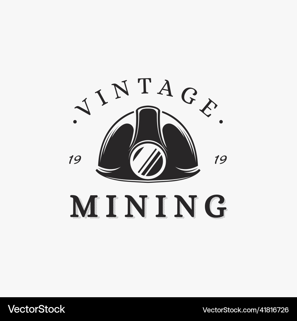 Vintage Mining Logo - Classic & Detailed Vector Image