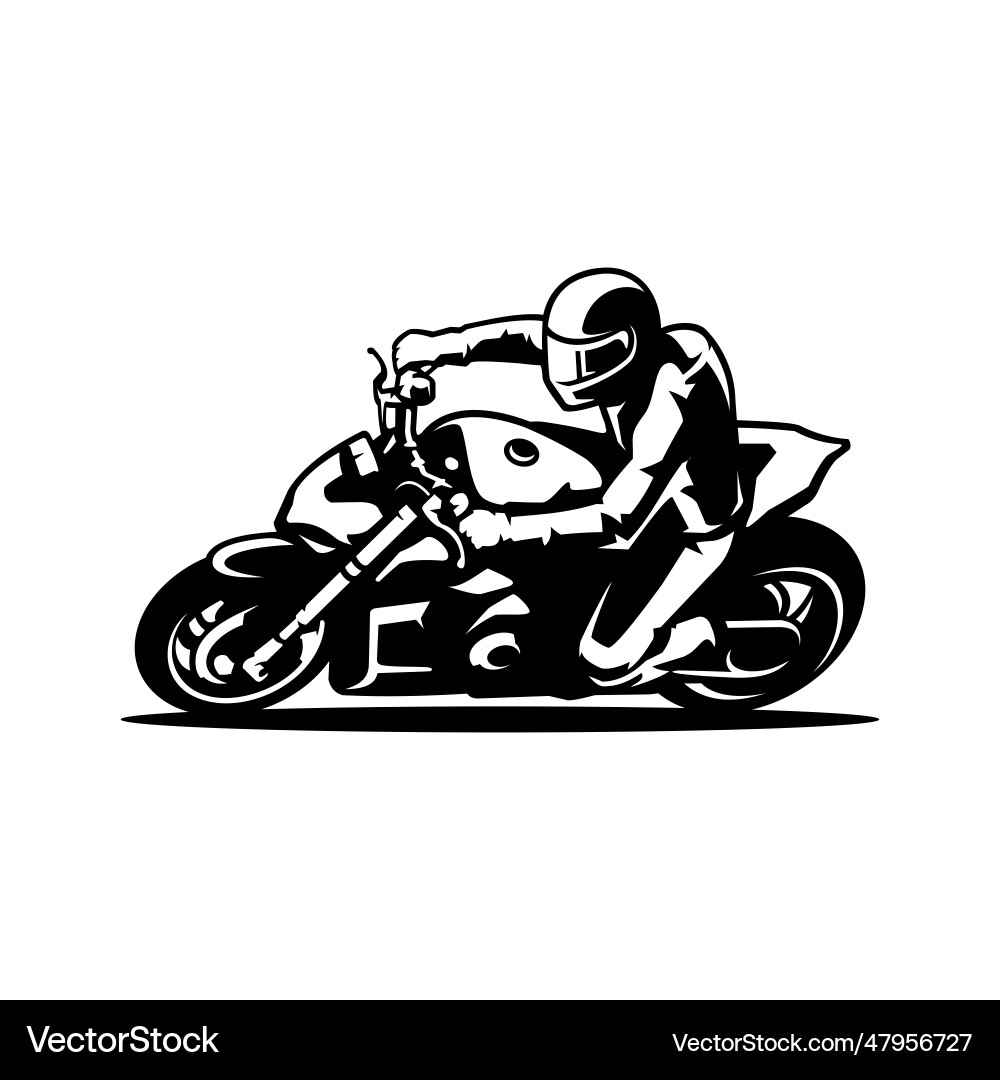 Biker riding motorcycle icon image Royalty Free Vector Image
