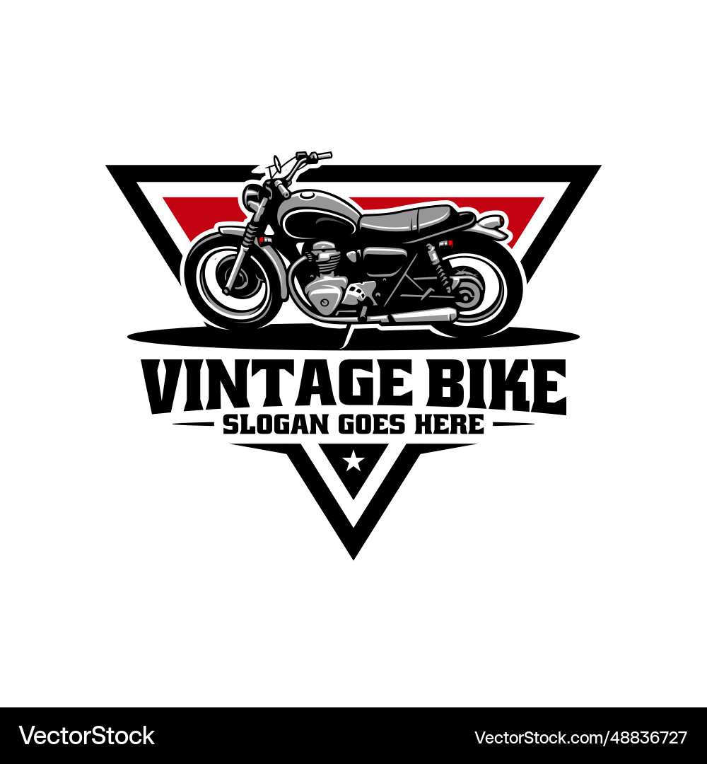 Classic motorcycle logo Royalty Free Vector Image