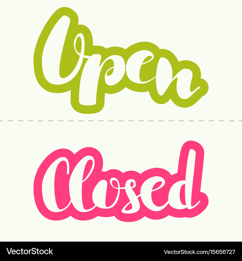 Closed inscription Royalty Free Vector Image - VectorStock
