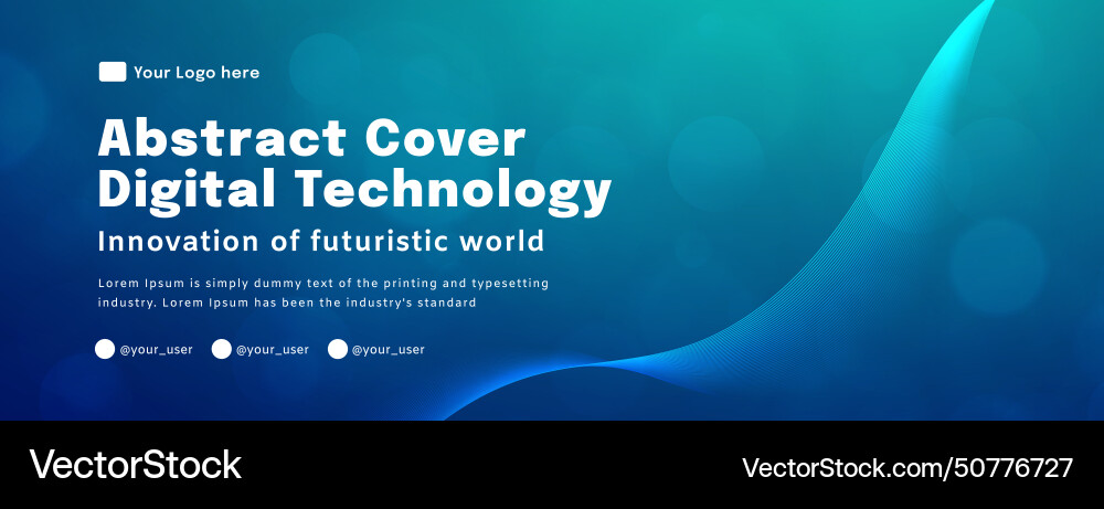 Digital technology poster cover speed connect blue