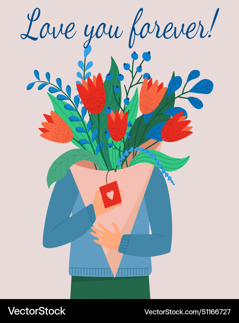 For you for a cover poster or card Royalty Free Vector Image