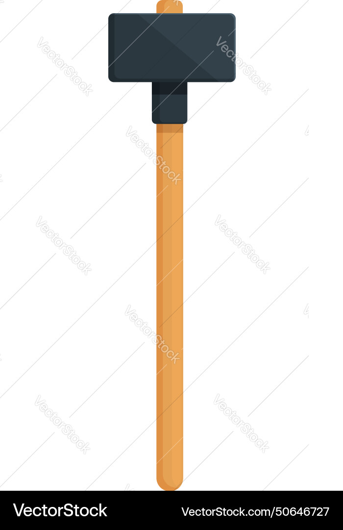 Mine hammer icon cartoon coal industry Royalty Free Vector