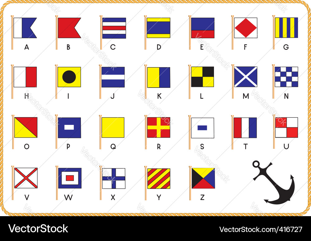 Nautical flags Royalty Free Vector Image - VectorStock