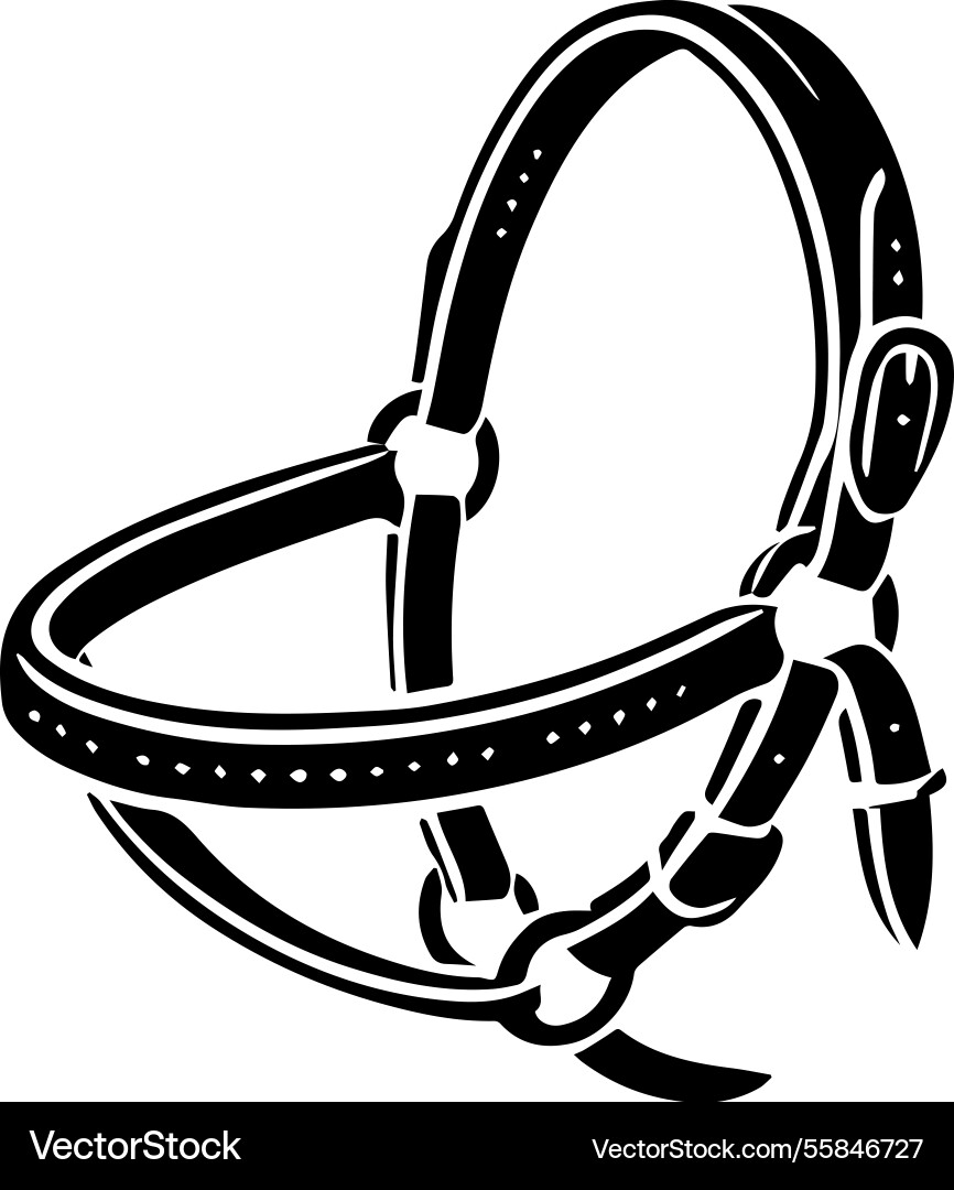 Simple icon of a bridle logo design Royalty Free Vector