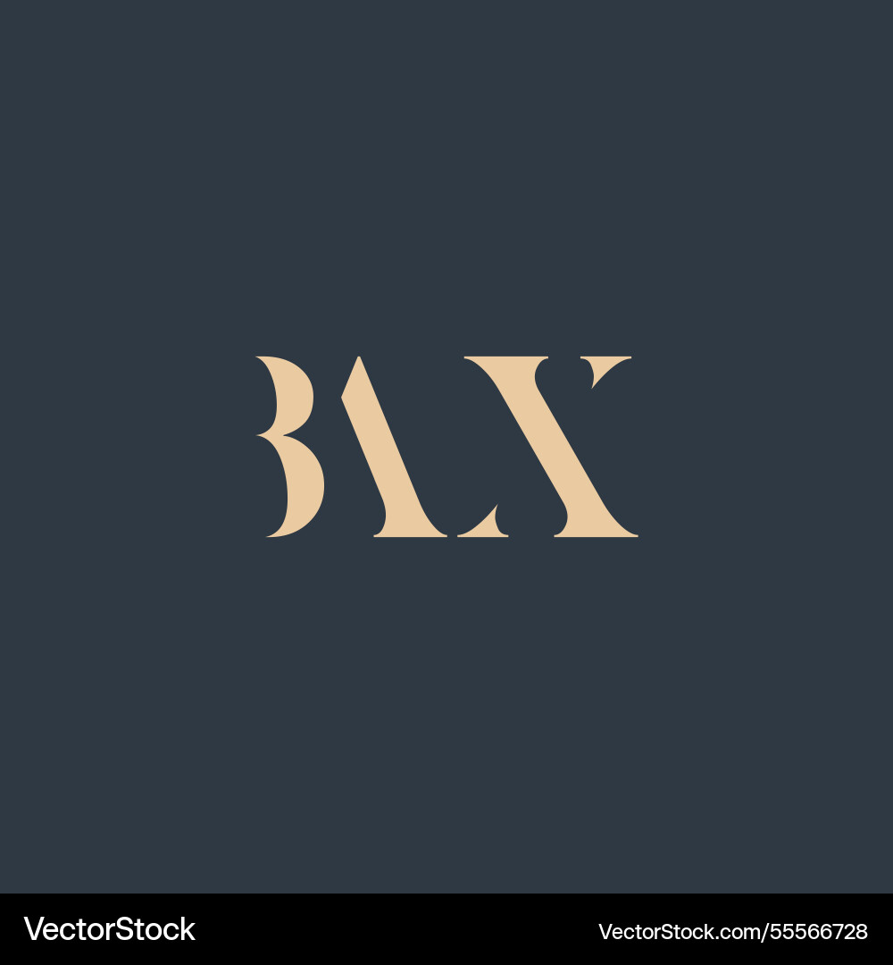Bax abstract letter logo Royalty Free Vector Image
