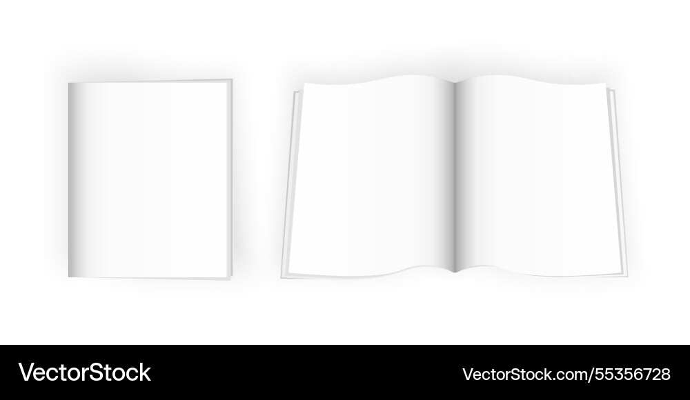 Blank white layout newspaper template notebook Vector Image
