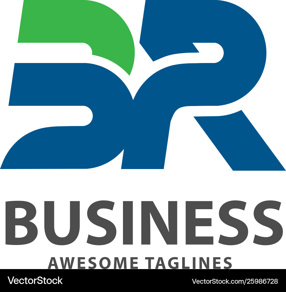 Br letter Royalty Free Vector Image - VectorStock