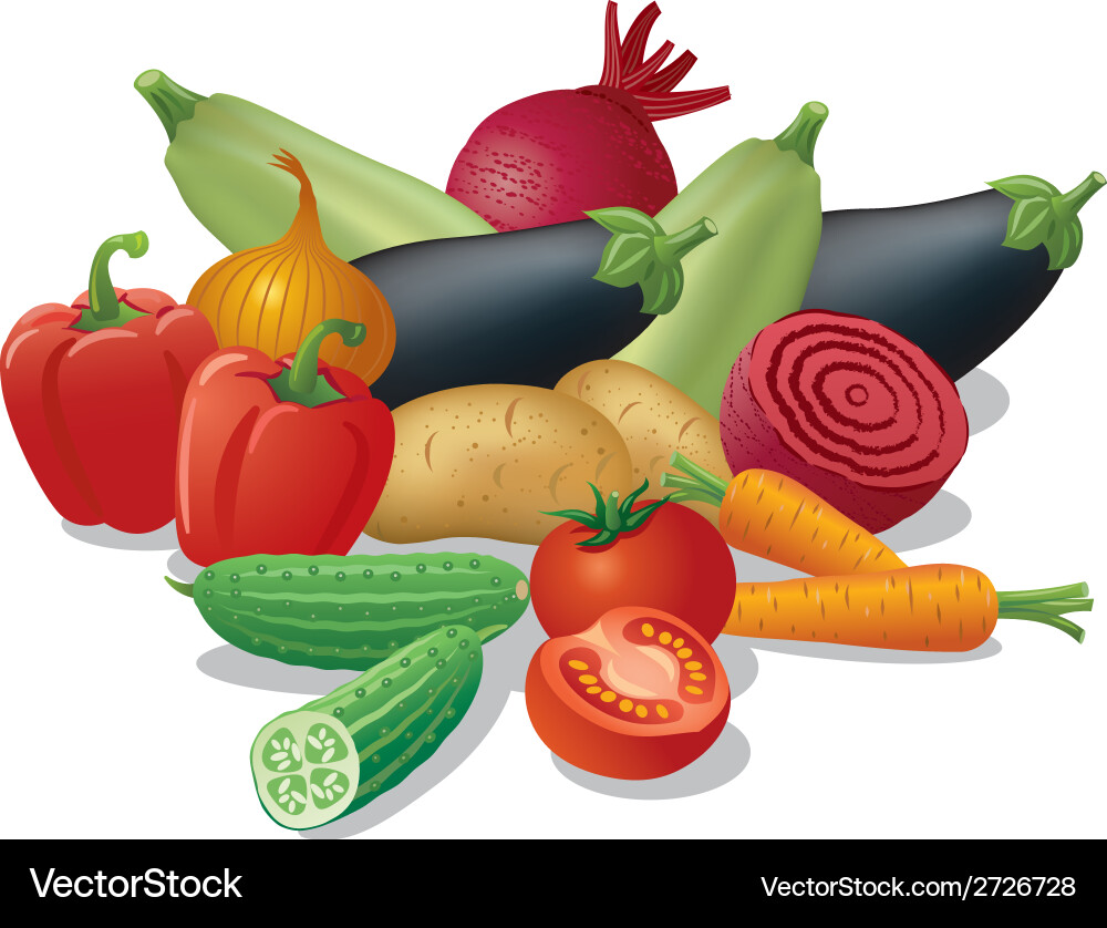 Vegetables harvest Royalty Free Vector Image - VectorStock